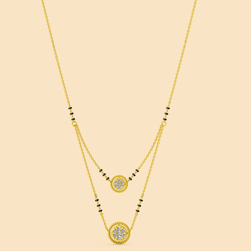 22kt Gold Vermeil Orvian Double Layered Mangalsutra – Trisu