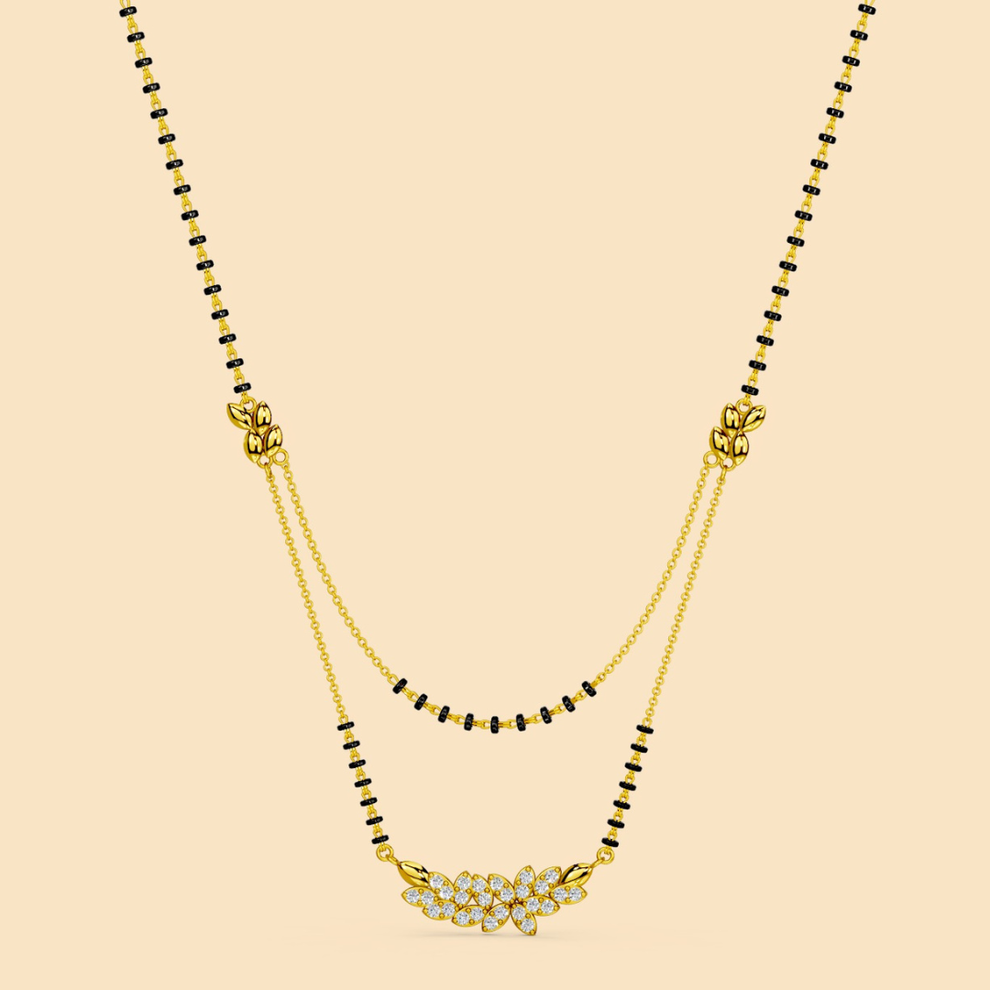 22kt Gold Vermeil Milara Double Layered Mangalsutra – Trisu