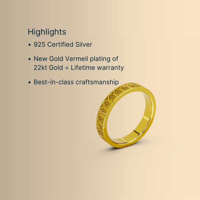 22kt Gold Vermeil Orin Om Ring – Trisu