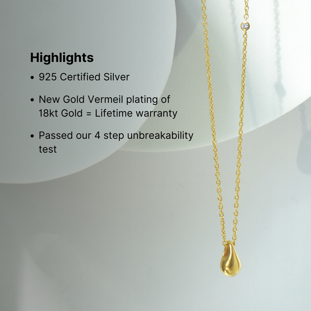 Patience Rain Drop Necklace – Trisu