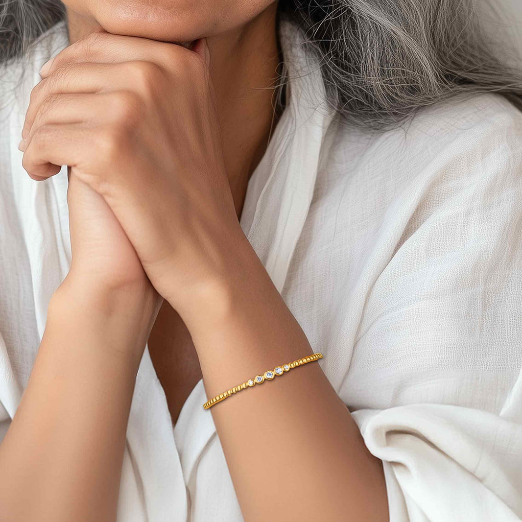 Silver Bracelets Plated with Gold – Trisu