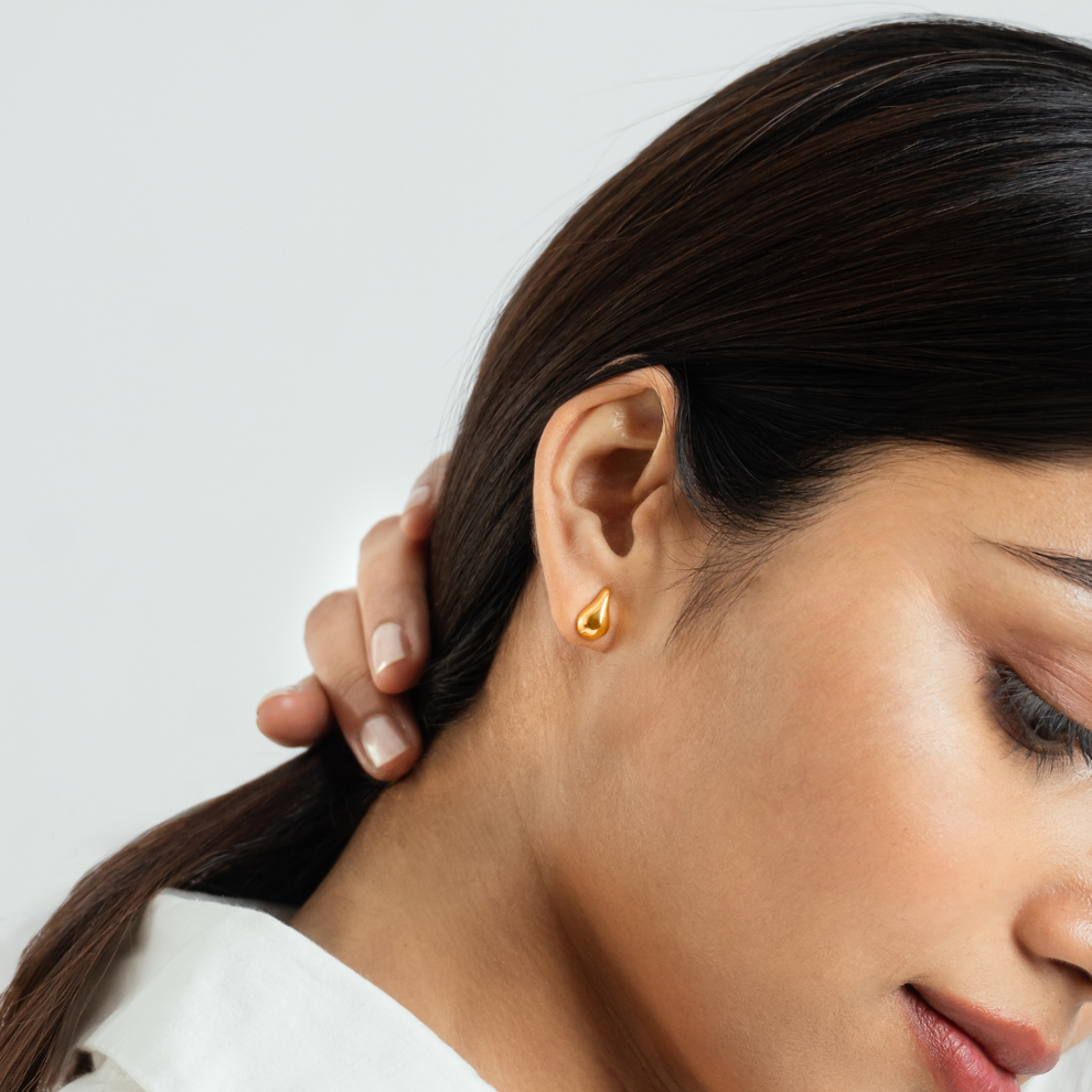 22kt Gold Vermeil Patience Raindrop Set – Trisu